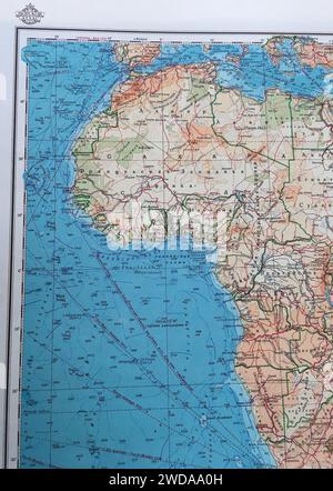 1950 Map 4 (Physical map of the Indian Ocean) 06 Stock Photo - Alamy