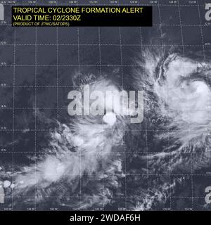 2021 JTWC WTPN21 IR satellite imagery.99W Stock Photo - Alamy