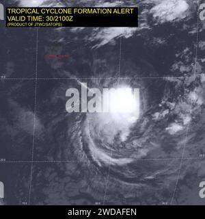 2021 JTWC WTXS21 IR satellite imagery.99S Stock Photo - Alamy