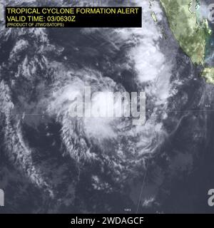 2022 JTWC WTXS21 IR satellite imagery.96S Stock Photo - Alamy