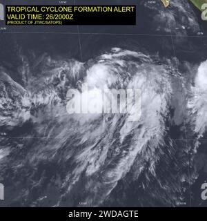 2023 JTWC WTPN21 IR satellite imagery.91W Stock Photo - Alamy