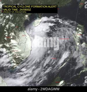 2023 JTWC WTPN21 IR satellite imagery.93W Stock Photo - Alamy
