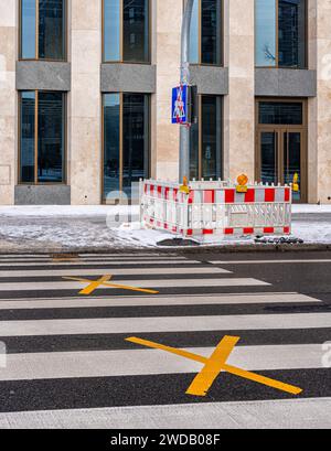 Traffic Signs At The Pedestrian Crossing, Berlin, Germany Stock Photo ...