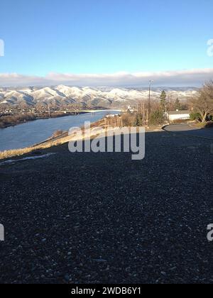 Lewiston /Idaho /USA 31 December 2015 View from Lewiston valley to ...