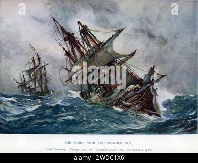 Charles Edward Dixon HMS Fame 1896 Battle of Taku Boxer Rebellion Stock ...