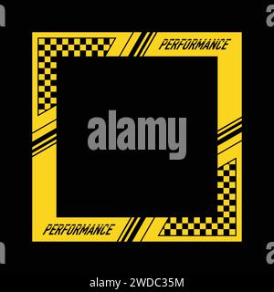 Yellow sport car decals frame Stock Vector Image & Art - Alamy