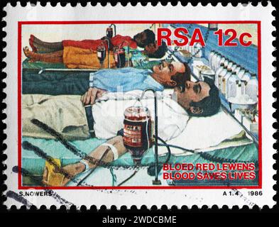 Promotional campaign to collect blood showing an operating room on ...
