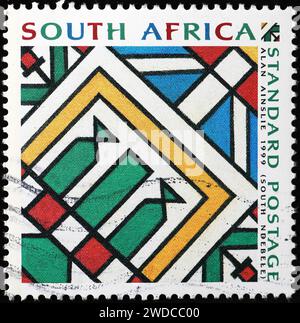 South african colors on postage stamp Stock Photo - Alamy