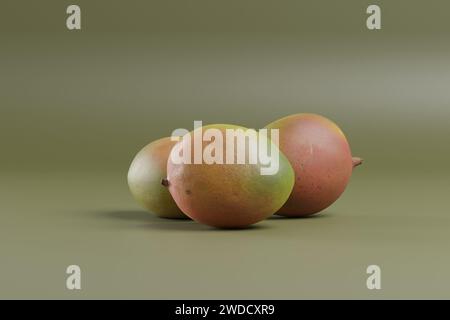 Photograph of mango with studio lighting on solid backdrop Stock Photo ...
