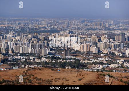 Beautiful Cityscape of Pune city from Bopdev Ghat, Pune, Maharashtra ...