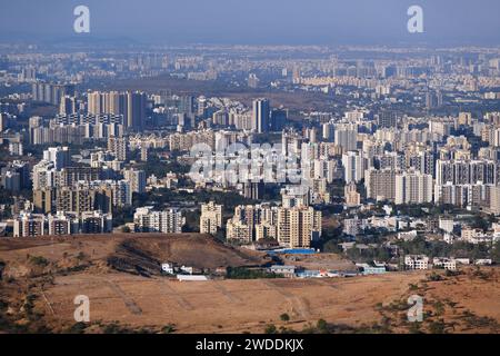 19 January 2024, Cityscape Skyline, Cityscape of Pune city Aerial ...
