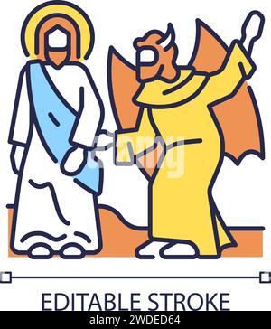Temptation of Christ linear icon Stock Vector Image & Art - Alamy