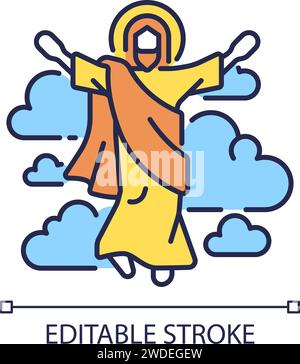 Ascension Day isolated cartoon vector illustration. Diverse Christian ...