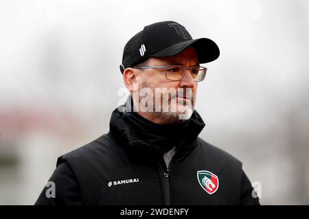 Leicester Tigers head coach Dan McKellar before the Investec Champions Cup round of 16 match at ...