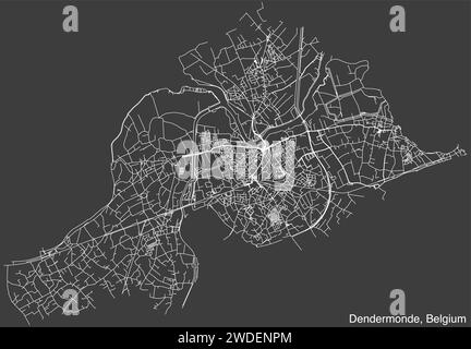 Street roads map of DENDERMONDE, BELGIUM Stock Vector Image & Art - Alamy
