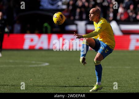 Sandro Ramirez of UD Las Palmas warms up during the Spanish league ...