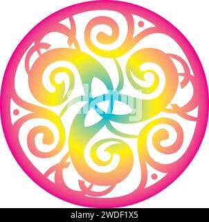 Celtic Knot and Triskelion Circle - Celtic Symbol - Trinity - Sacred ...