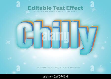 Chilly 3D Text Effect 100 Editable EPS File Word And Font Can be ...