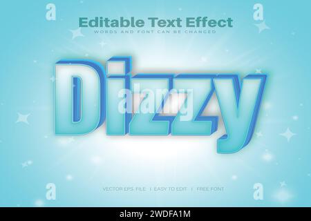 Dizzy 3D Text Effect 100 Editable EPS File Word And Font Can be Changed ...