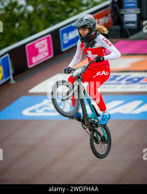 Zoe Claessens, Team Switzerland Elite Women BMX Racer, at the 2023 ...