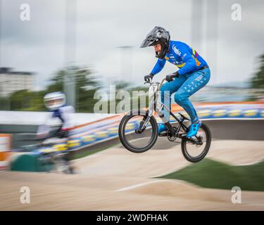 Carlos Alberto Ramirez Yepes of Colombia speaks to media after winning ...
