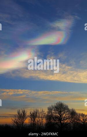 Cloudscape with rare Nacreous clouds at sunset in Antarctica. Sk Stock ...
