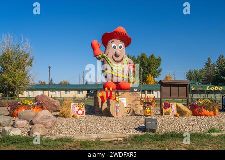The pinto bean monument in Pinto, Alberta, Canada Stock Photo - Alamy