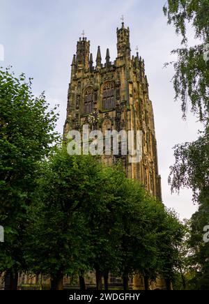 Church Street and St Giles Church, Wrexham, Wales Stock Photo - Alamy