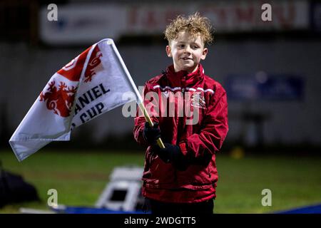 Barry, UK. 20th Jan, 2024. The New Saints v Swansea City u21in the ...