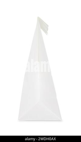 One closed paper bag isolated on white Stock Photo - Alamy