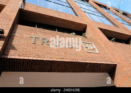 Truist sign; American bank holding company headquartered in Charlotte ...