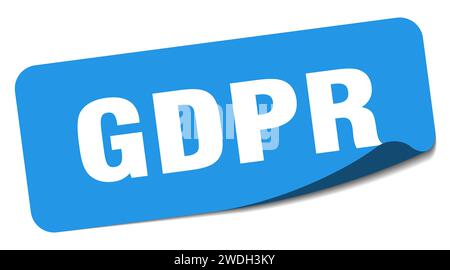 gdpr sticker. gdpr rectangular label isolated on white background Stock ...