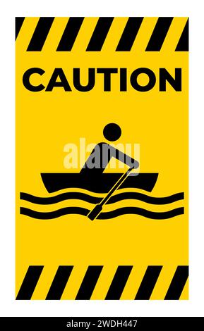 Water Safety Sign Warning - Rowing Area Stock Vector Image & Art - Alamy