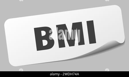 bmi sticker. bmi rectangular label isolated on white background Stock ...