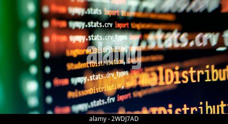 Server logs analysis. Closeup developing programming and coding ...