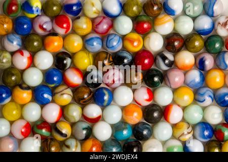 A collection of colorful glass marbles Stock Photo - Alamy
