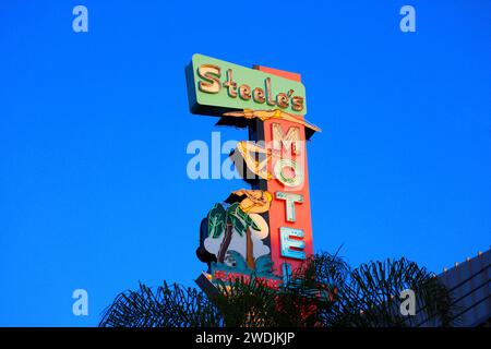 Universal City, Hollywood, California: Steele's Motel sign, restored by ...