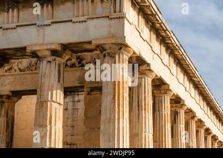 Collonade of Temple of Hephaestus in Ancient Agora, Athens, Greece ...