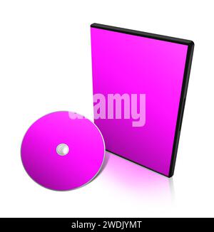 DVD box blank template magenta for presentation layouts and design. 3D ...