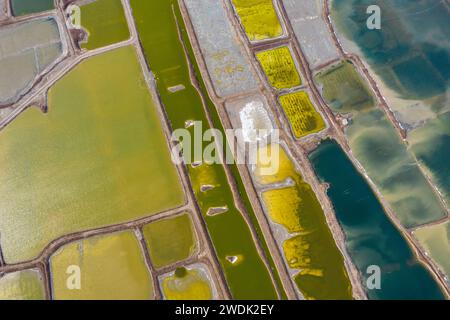 Aerial photo shows the winter scenery of the Slender West Lake in ...