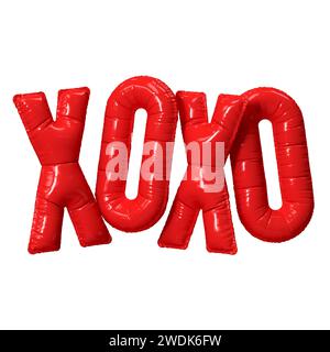 Balloon Red 3D Xoxo Stock Photo - Alamy