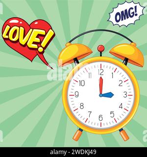 clock pop art design vector image Stock Vector Image & Art - Alamy