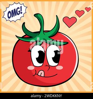 tomato pop art background design vector image Stock Vector Image & Art - Alamy
