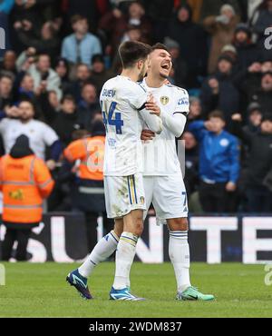 Leeds United's Joel Piroe celebrates scoring their side's seventh goal ...