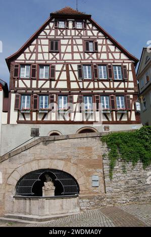 Backnang, Germany - 24 May 2009: Historical town centre of Backnang ...