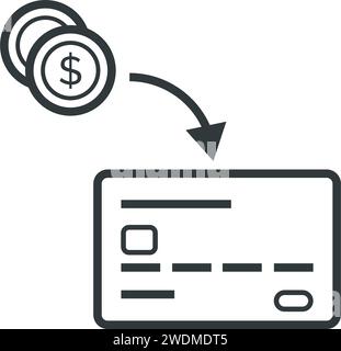 Prepaid debit card isolated icon, banking and payments concept Stock ...