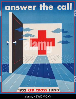 War Propaganda Poster (Red Cross). World War II Window Card "The ...