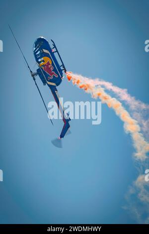 Red Bull's Aerobatic Helicopter flown by pilot Aaron Fitzgerald at ...