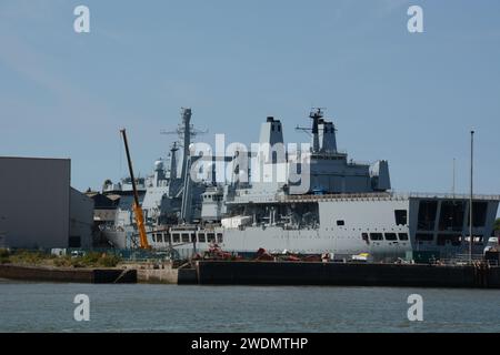 Royal Fleet Auxillary vessel Fort Victoria A387 in for a refit in ...