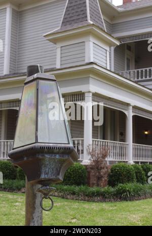 Historic Mansion close-up of lamp Located in Bullard Texas Stock Photo ...